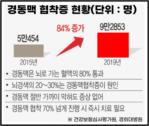 경동맥 협착증 증상 원인 치료 목혈관 위치 두께 통증 막힘 네이버 블로그